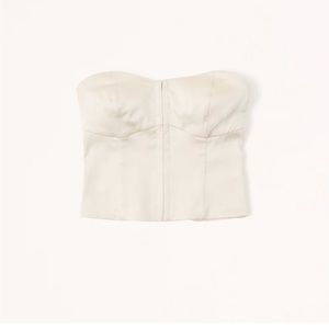Abercrombie & Fitch | Tops | Nwtaf Cream Satin Strapless Hookandeye Corset | Poshmark